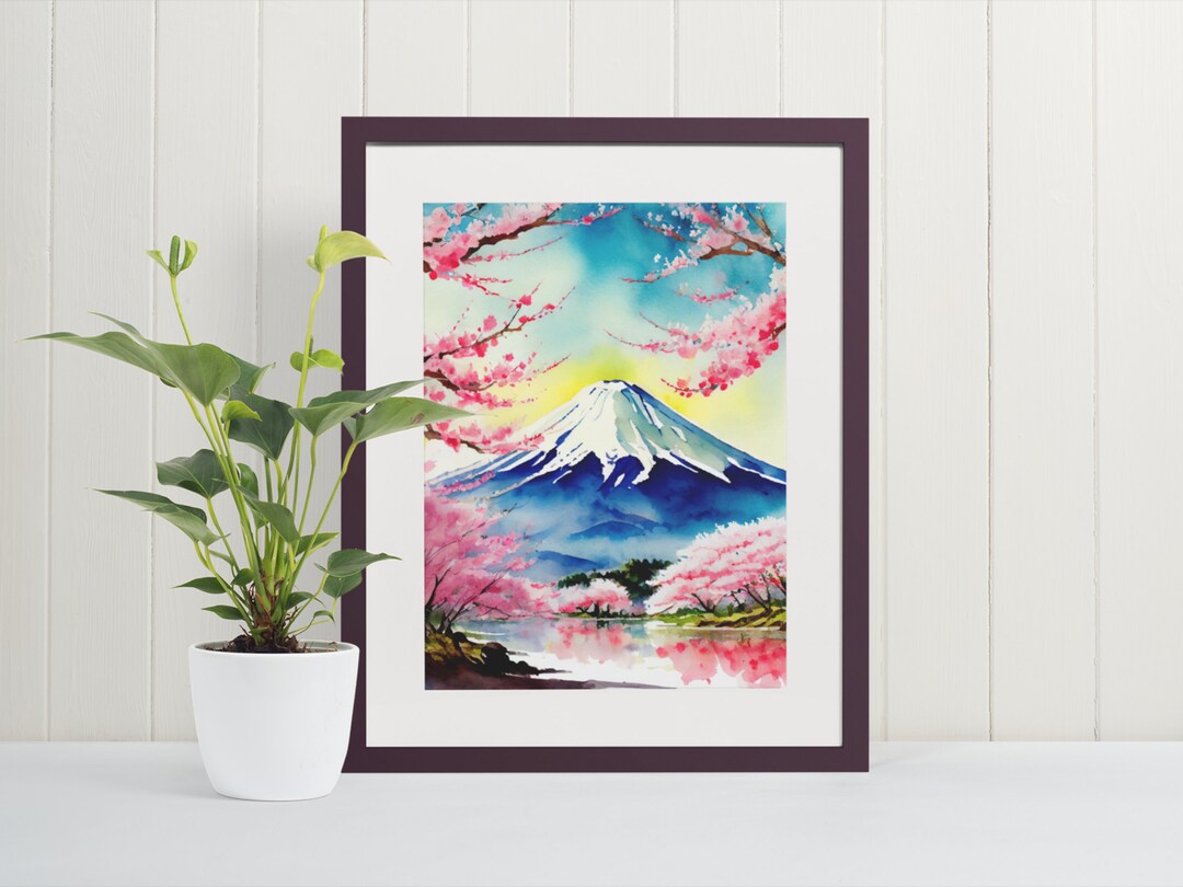 Mount Fuji Watercolor Art Print - Japan, Travel Art, Art Prints, Japan ...