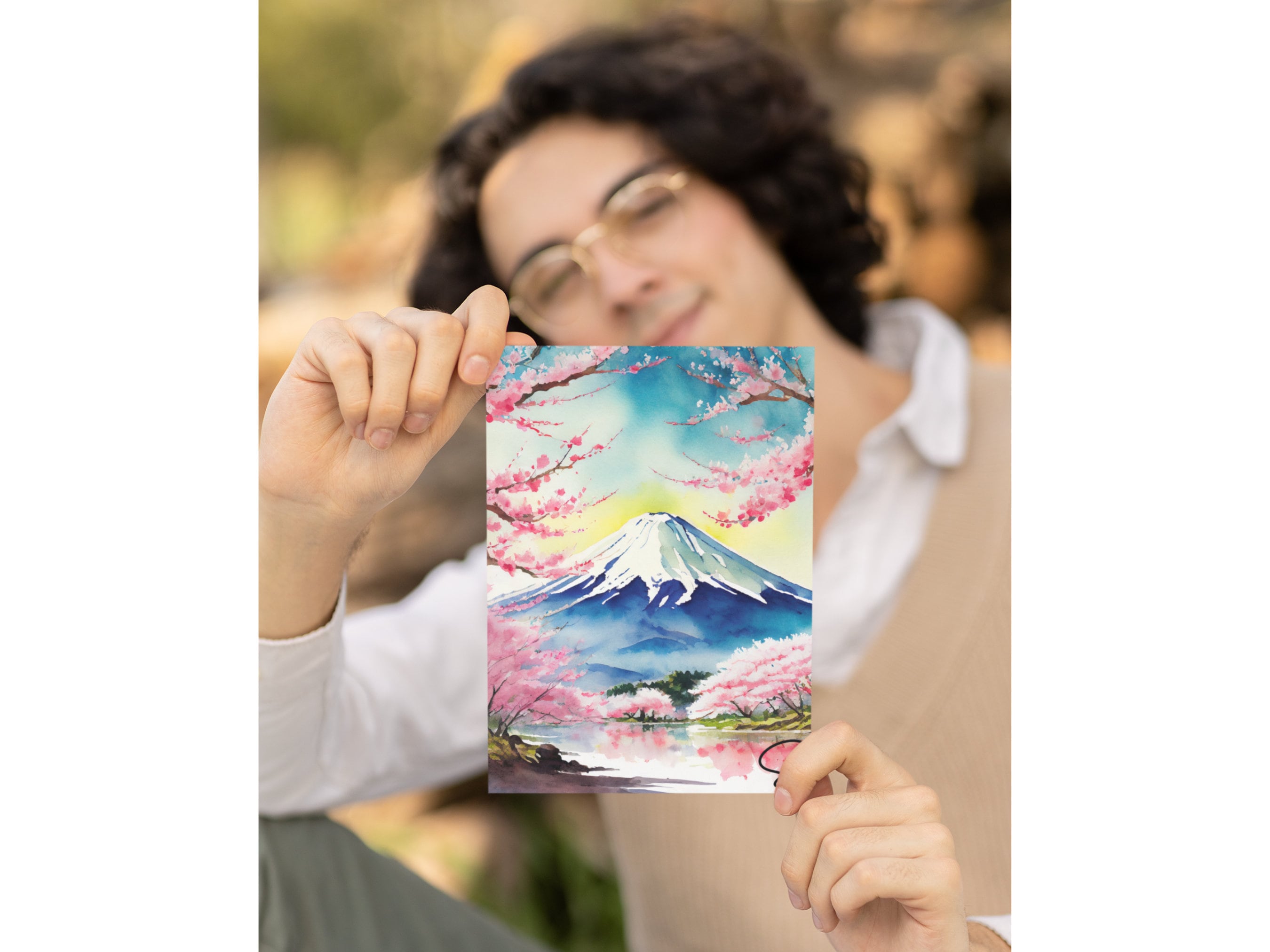 Mount Fuji Watercolor Painting (DIGITAL ART) Japan, Travel Art, Art ...