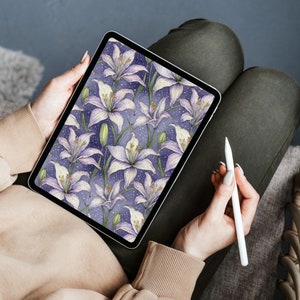 Purple Stargazer Lillies Seamless Pattern DIGITAL ART Repeating, Tile ...