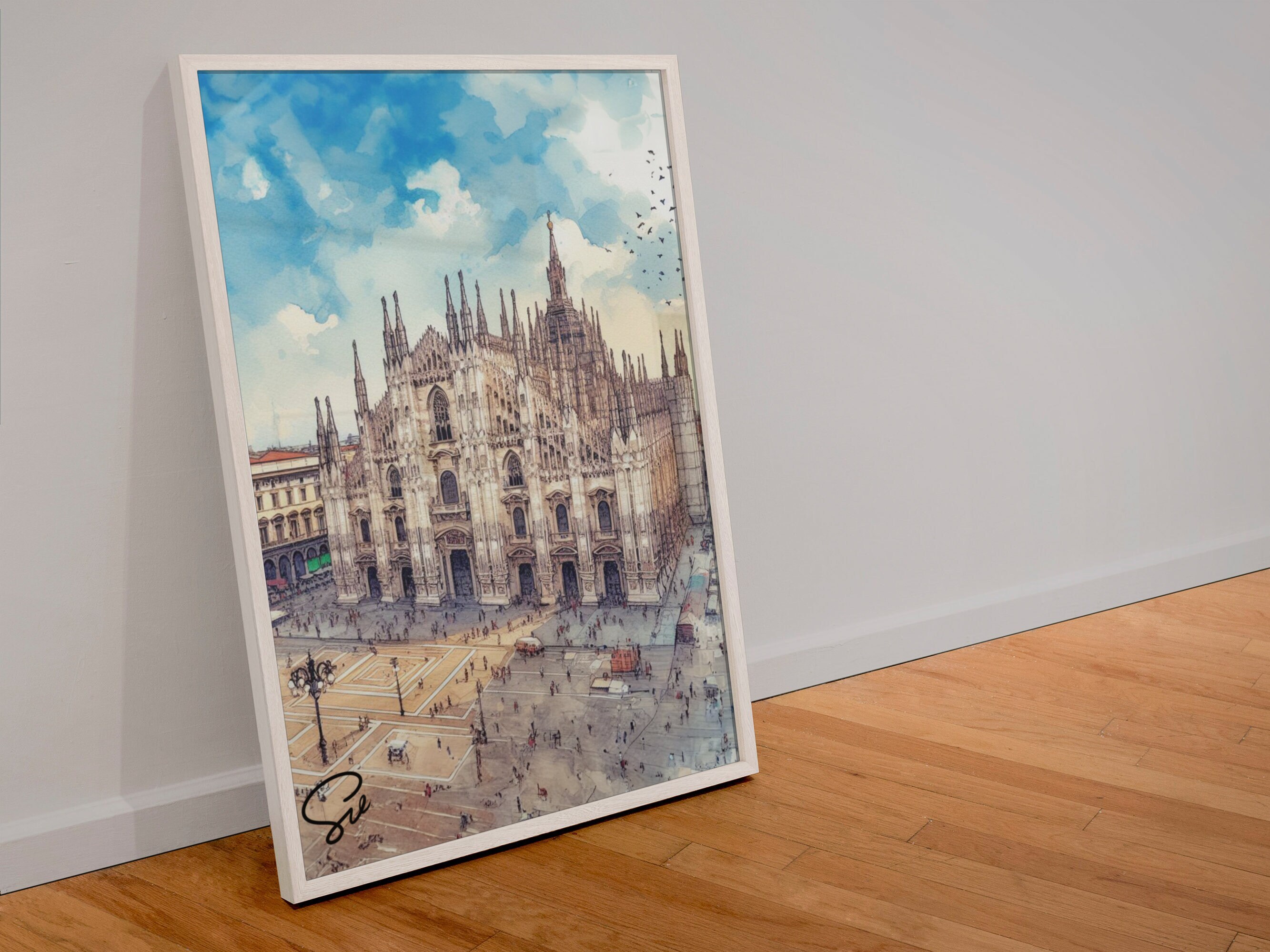 Milan Cathedral Watercolor Painting DIGITAL ART Italy, Travel Art, Art Prints, DIY Postcard ...