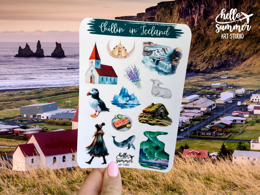 Chillin' in Iceland Sticker Sheet Planner Stickers, Scrap Book Stickers ...