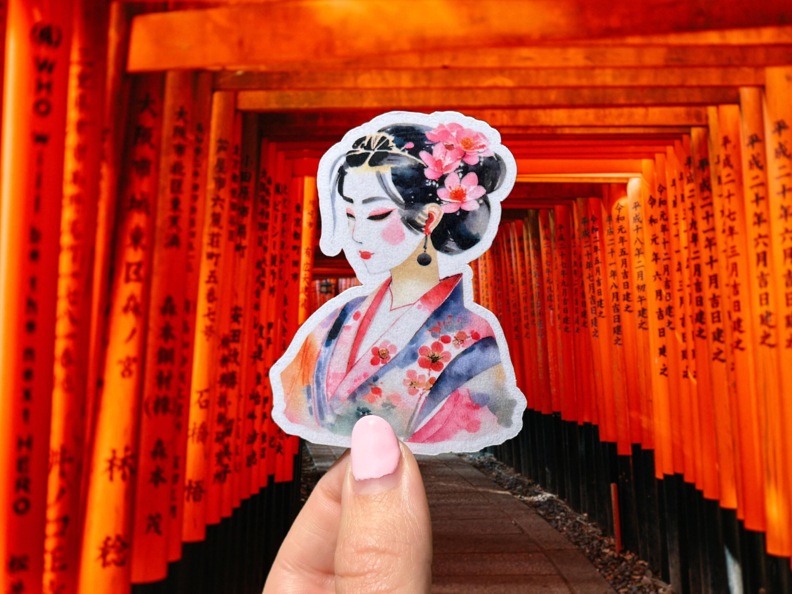 Geisha Sticker Japan, Japanese, Travel Sticker, Journal Sticker, Agenda ...