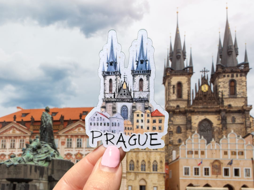 Tyn Church Sticker - Prague, Czech Republic, Old Town Square, Water ...