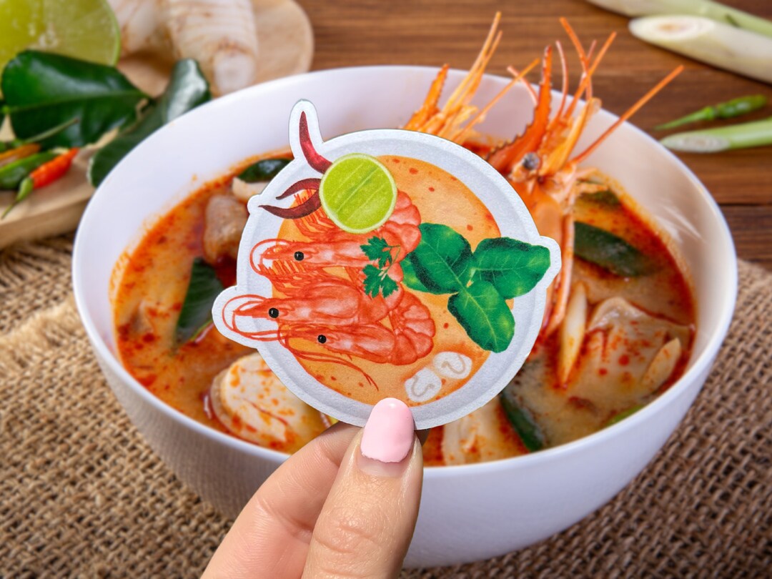 Tom Yum Kung Sticker Thailand Sticker, Thai Food Sticker, Bangkok ...