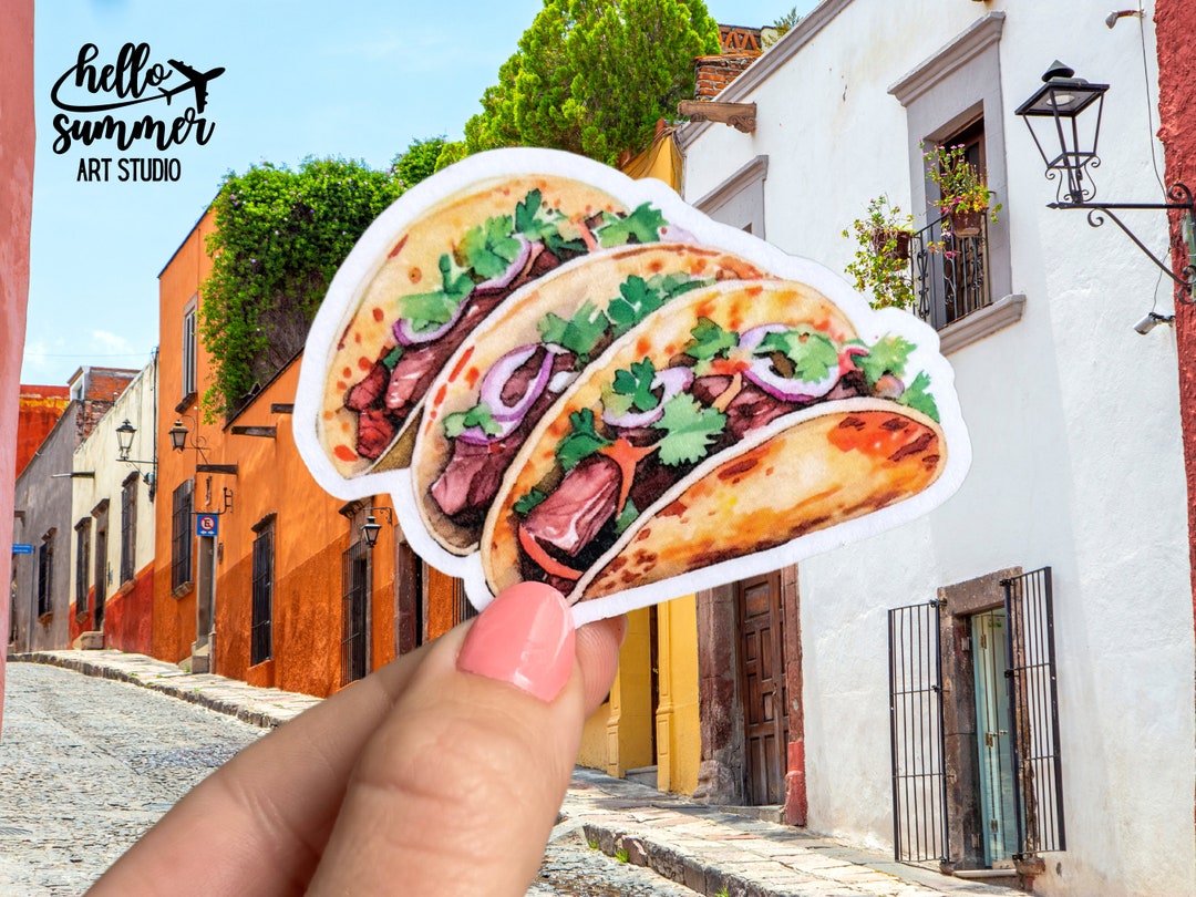 Taco Sticker Mexico Sticker, Cancun Sticker, Travel Sticker, Mexico ...