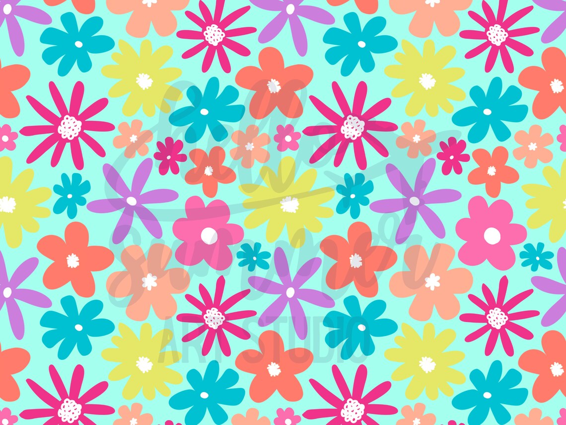 Floral Seamless Pattern DIGITAL ART Coral, Bikini Bottom, Pattern Tiles ...