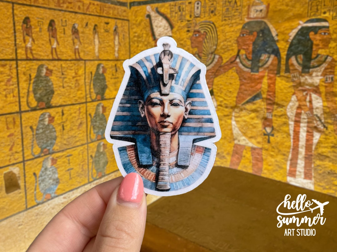 Mask of Tutankhamun Sticker - Egypt Sticker, Cairo, Egypt Souvenir ...