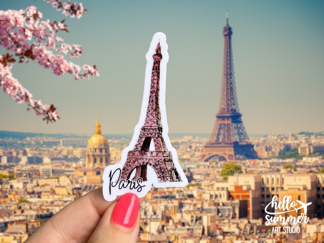 Eiffel Tower Sticker - Paris Sticker, France Sticker, Paris Watercolor ...