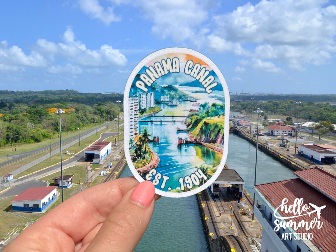 Panama Canal Sticker - Panama Sticker, Panama City Sticker, Watercolor ...