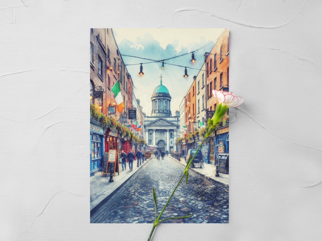 Dublin Watercolor Painting DIGITAL ART Ireland, Travel Art, Art Prints ...