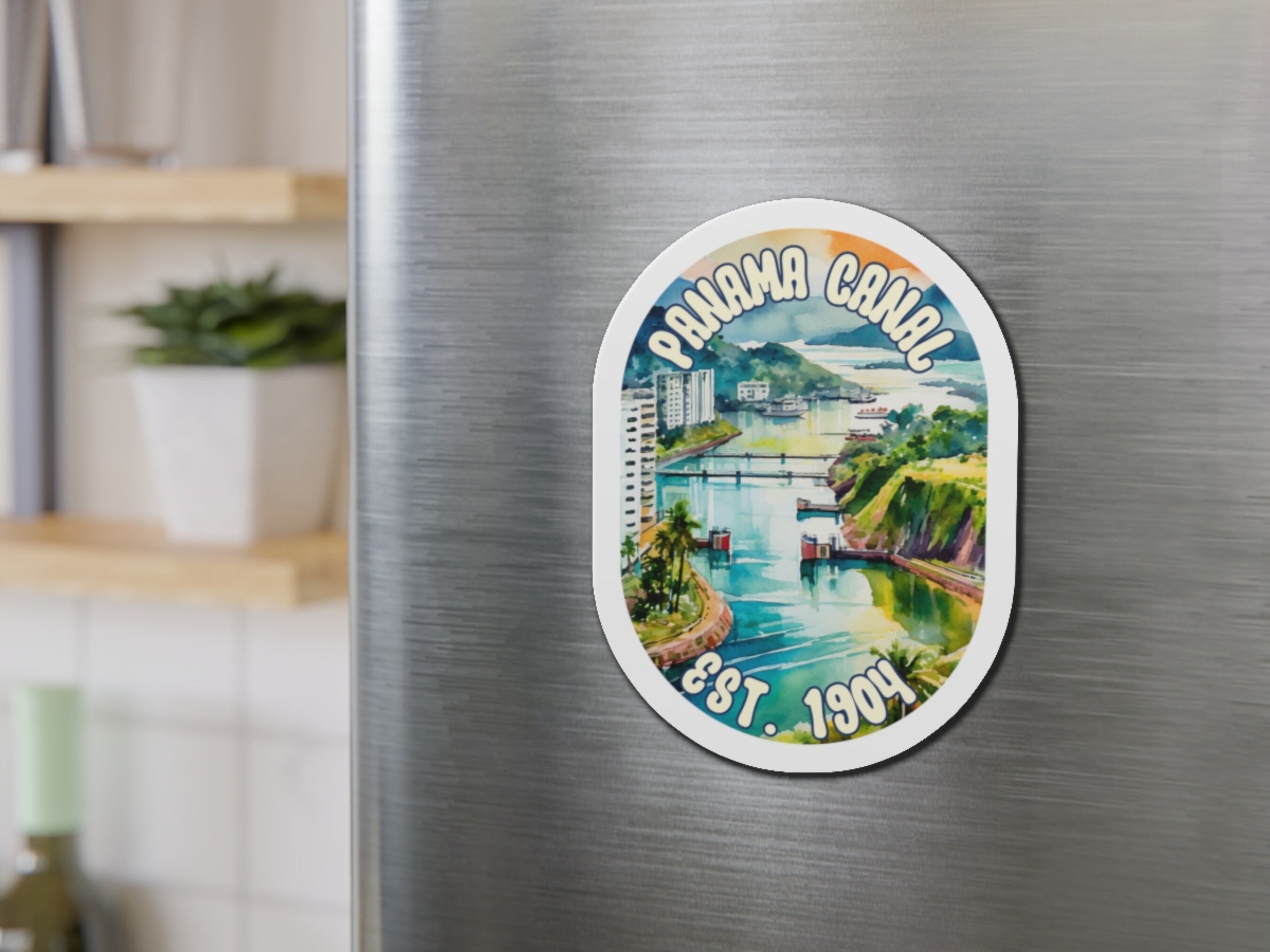 Panama Canal Sticker - Panama Sticker, Panama City Sticker, Watercolor ...