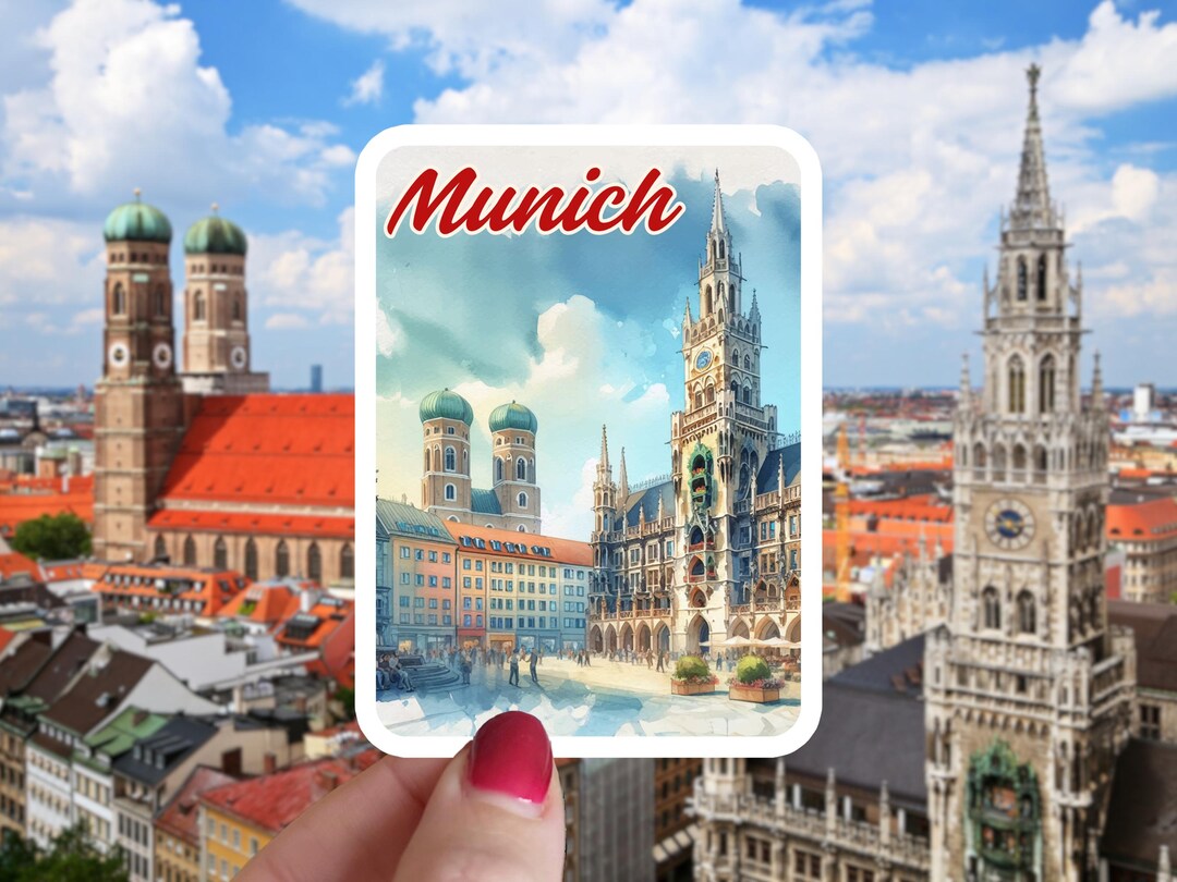 Marienplatz Sticker - Munich Sticker, Germany Sticker, Travel Lover ...
