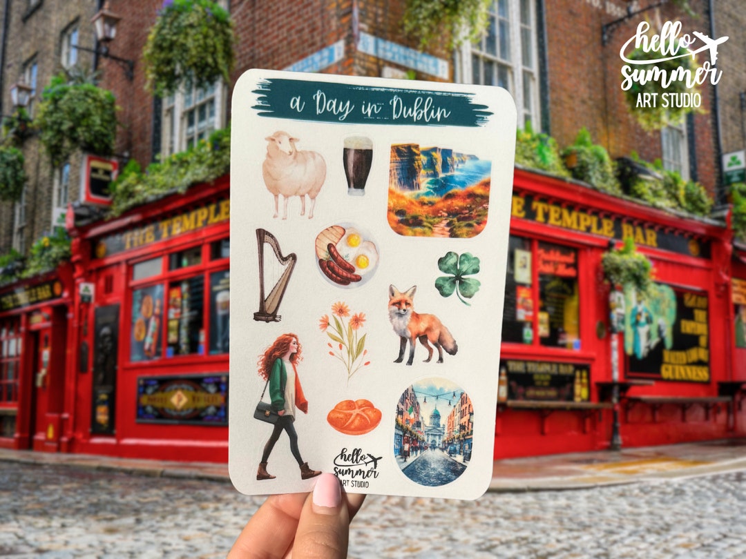 Day in Dublin Sticker Sheet Planner Stickers, Scrap Book Stickers ...