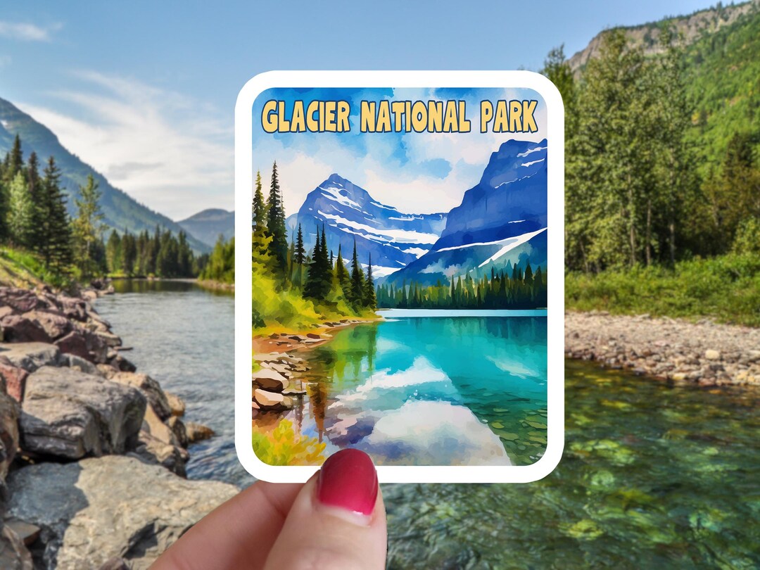 Glacier 2 Sticker - Montana, National Park Sticker, Travel Sticker ...