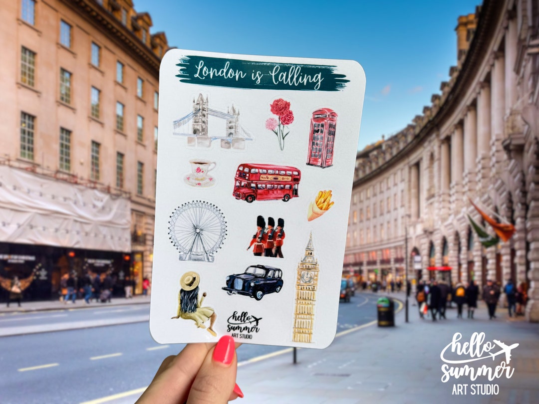 London is Calling Sticker Sheet Planner Stickers, Scrap Book Stickers ...