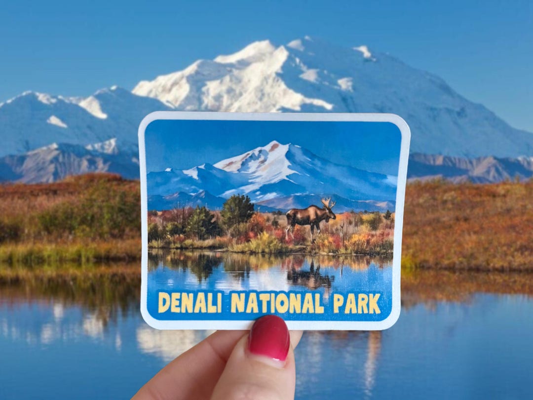 Denali Sticker Denali National Park, Backpacker Sticker, Watercolor ...