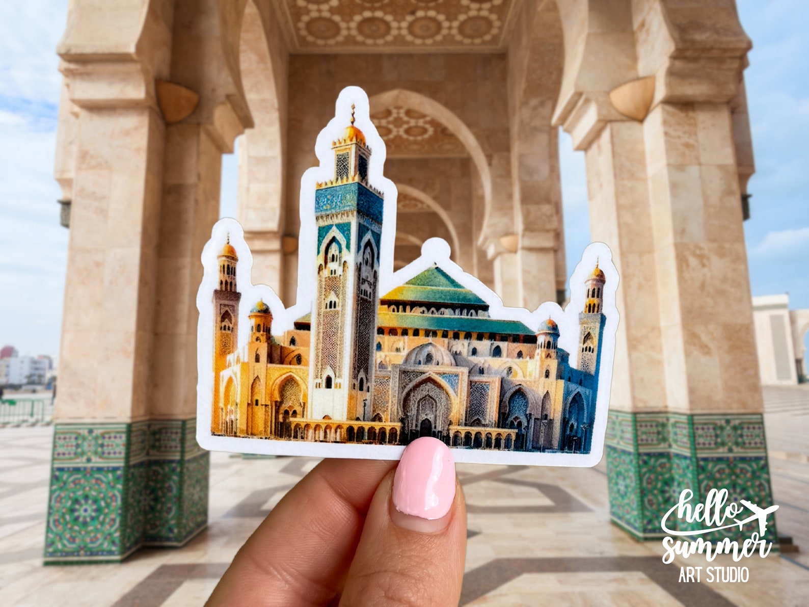 Hassan II Mosque Morocco, Islam, Muslim, Travel Sticker, Casablanca ...
