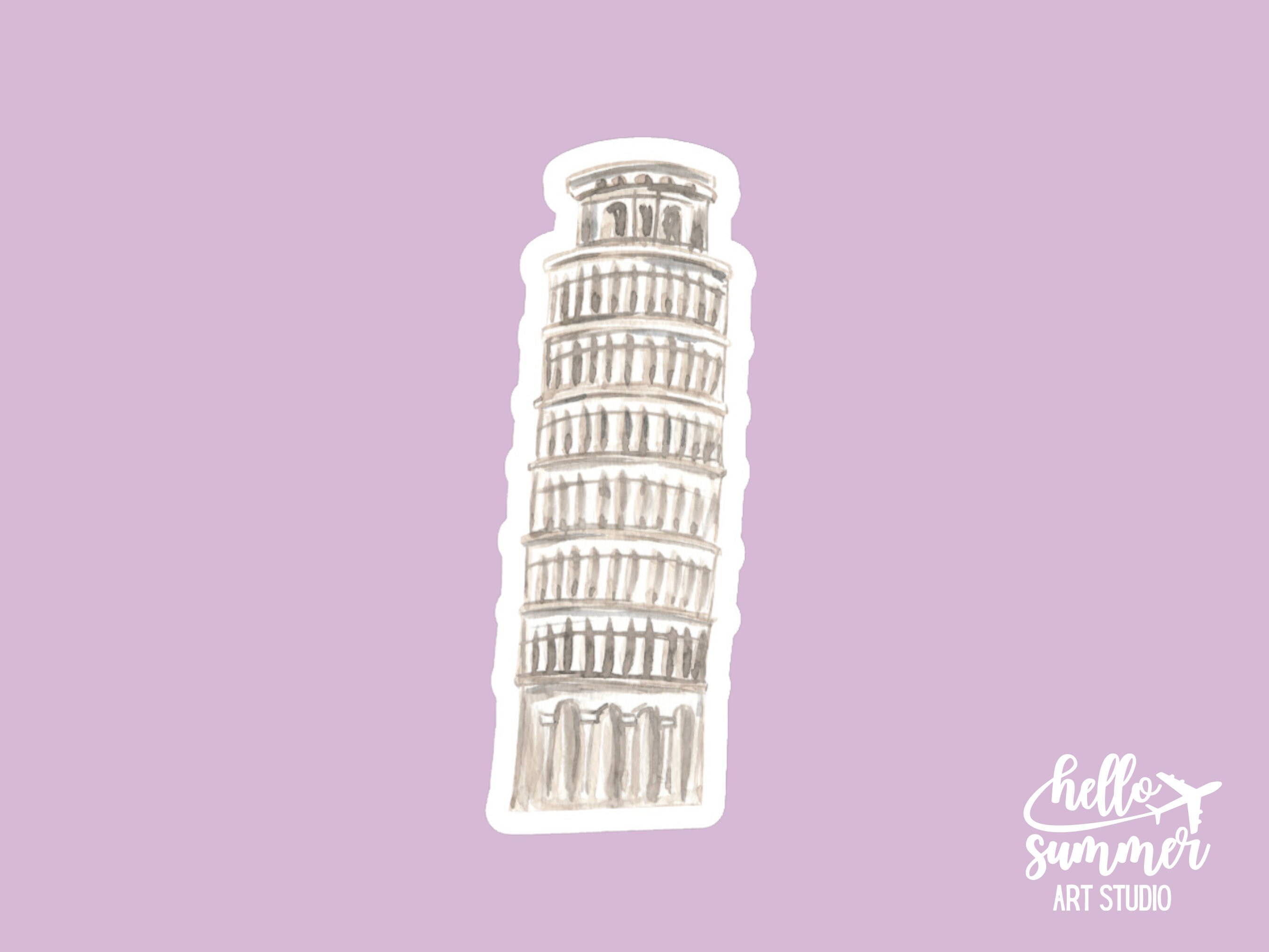 Leaning Tower of Pisa Sticker Italy Sticker, Travel Sticker, Europe ...