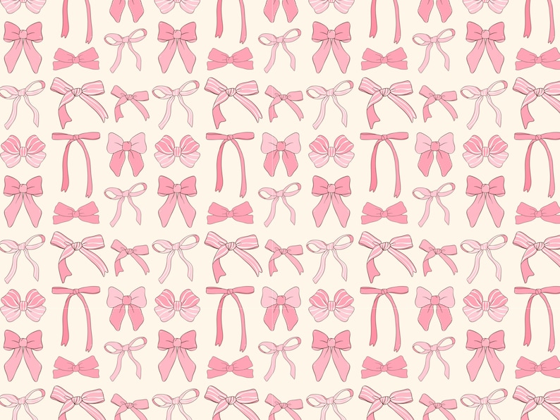 Ribbon Bow Pattern DIGITAL ART France, Seamless Pattern, Pattern Tiles ...