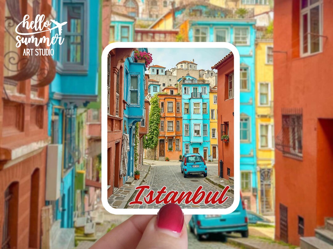 Istanbul Sticker - Balat, Turkey, Istanbul Souvenir, Watercolor, Water ...
