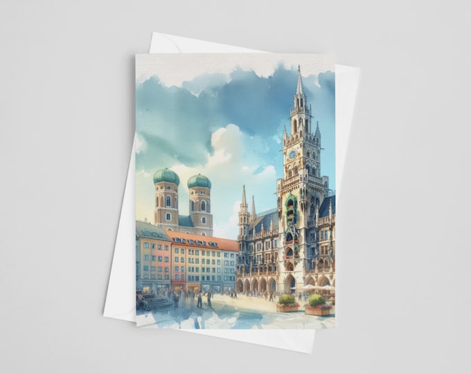 Neuschwanstein Castle Watercolor Greeting Cards, 5 X 7 Greeting Card ...