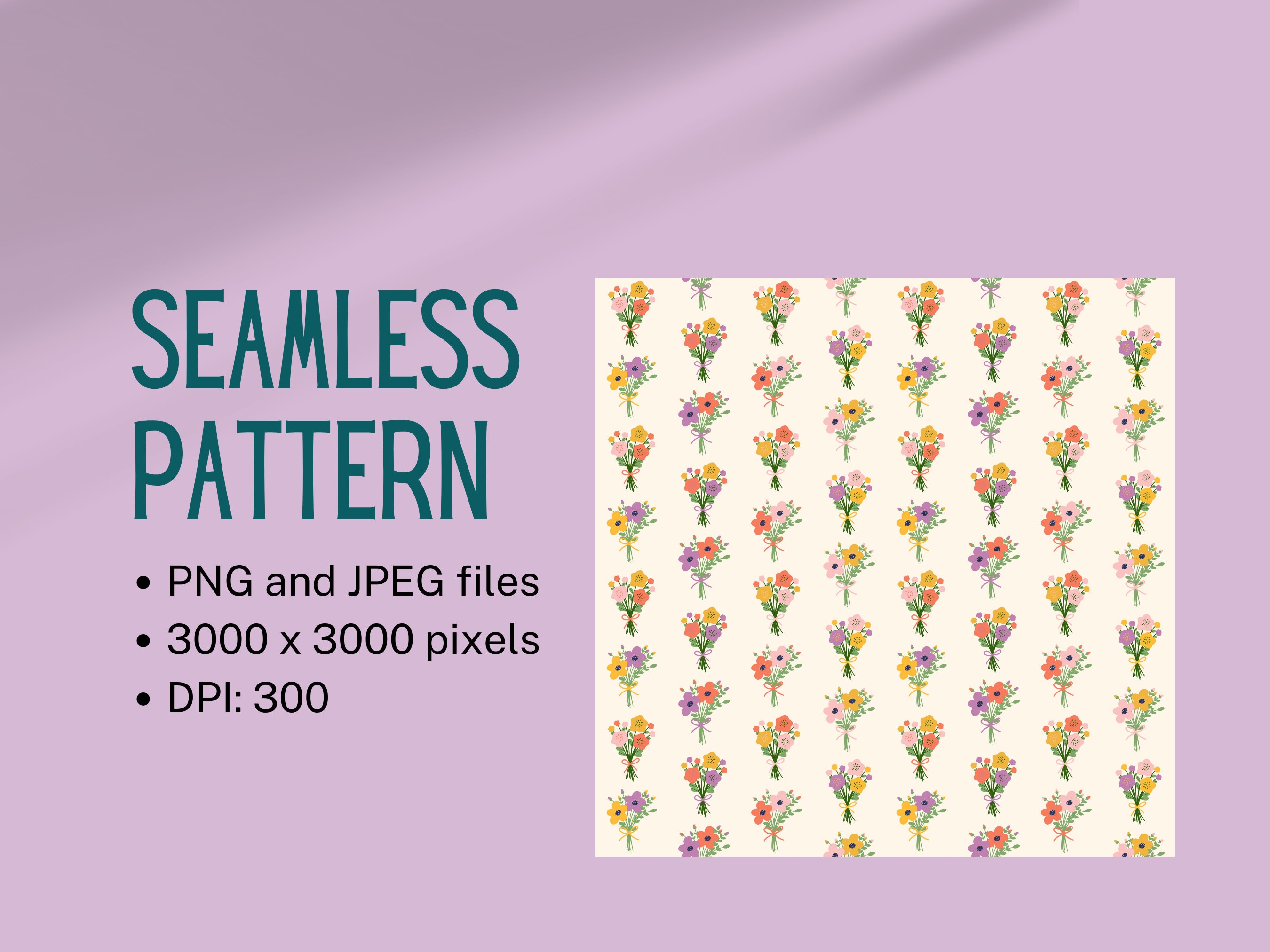 May Flowers Pattern DIGITAL ART Seamless Pattern, Pattern Tiles Digital ...