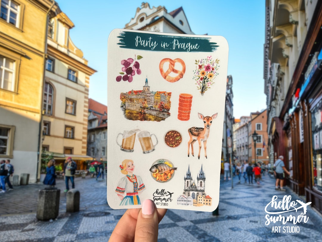 Party in Prague Sticker Sheet Planner Stickers, Scrap Book Stickers ...