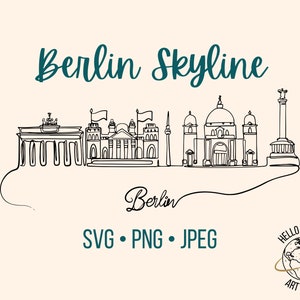 Berlin Skyline Svg, Png, Jpeg City Skyline, Wall Art, Printable Wall ...