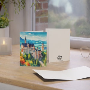 Neuschwanstein Castle Watercolor Greeting Cards, 5 X 7 Greeting Card ...