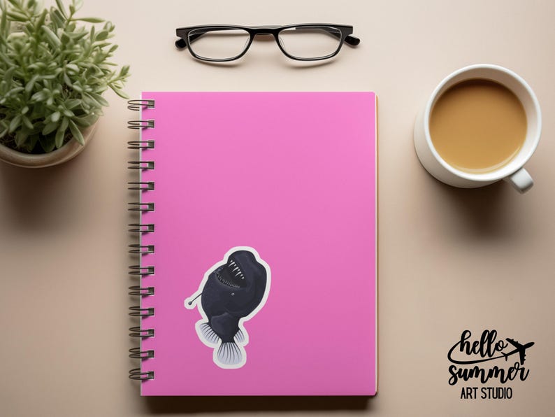 Angler Fish Sticker - Anglerfish, Deep Sea Fish, Inspiratinal, Tiktok ...
