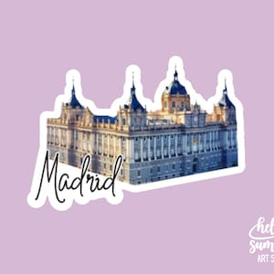 Palace of Madrid Sticker - Spain Sticker, Madrid Sticker, Watercolor ...