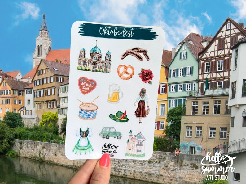 Oktoberfest Sticker Sheet Planner Stickers, Scrap Book Stickers, Travel ...