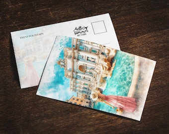 Rome Italy Travel Postcard, Rome Travel Postcard, Italy Postcard, Rome ...