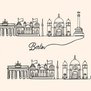 Berlin Skyline Svg, Png, Jpeg City Skyline, Wall Art, Printable Wall ...