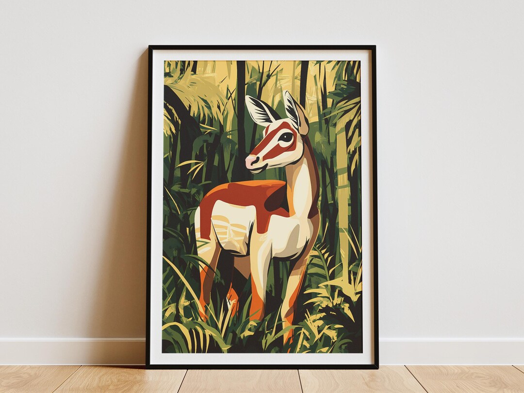 Okapi Wildlife Reserve Democratic Republic of the Congo Poster African ...