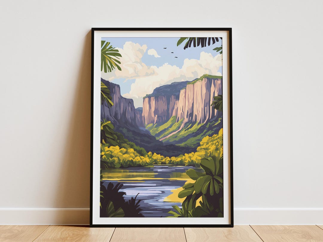 Venezuela Gran Sabana Poster Canaima National Park Print Tepuis ...