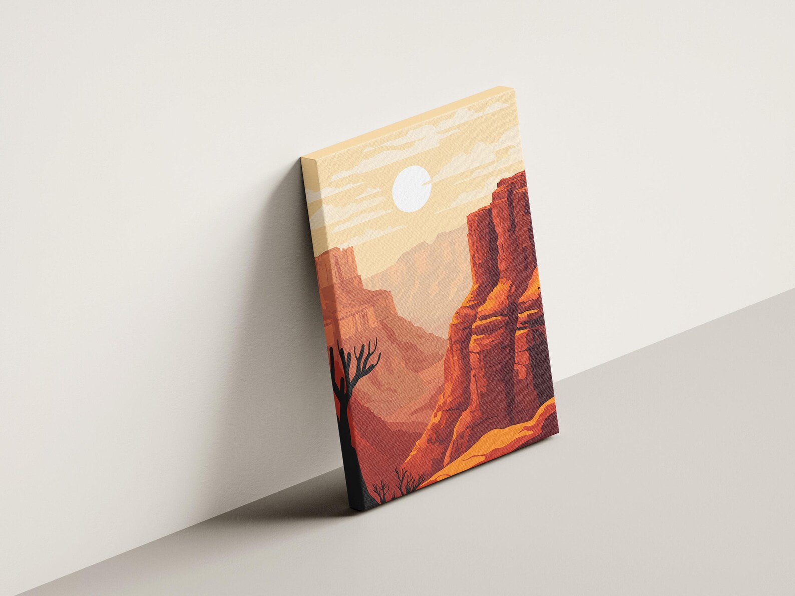 Copper Canyon Mexico Print Desert Landscape Illustration Southwestern ...