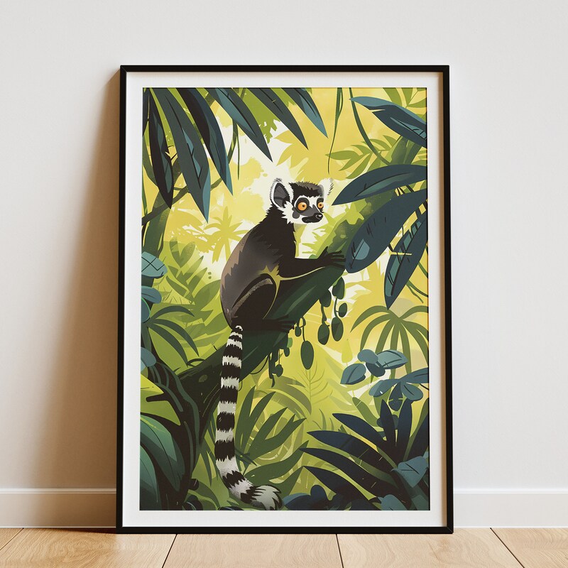 Lemur Print - Etsy