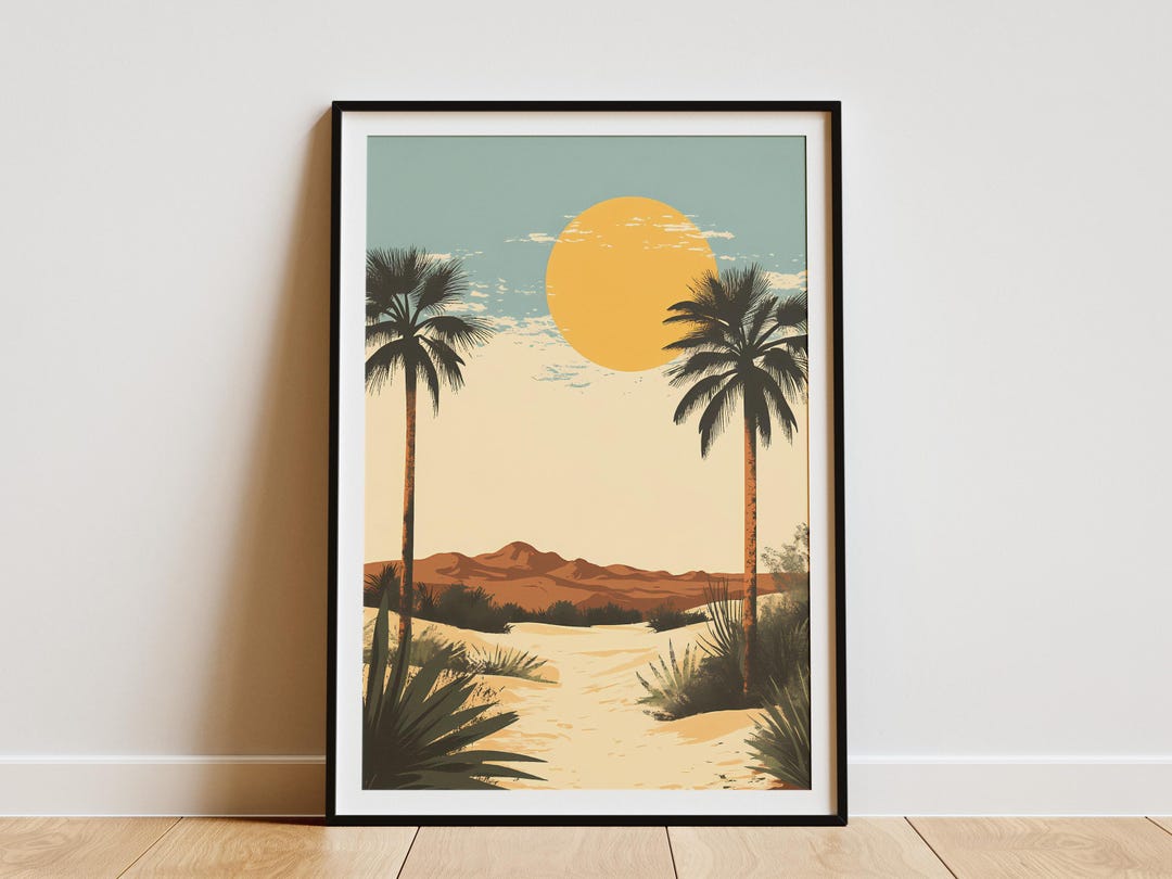 Mauritania Banc Darguin National Park Poster African Desert Print Palm ...