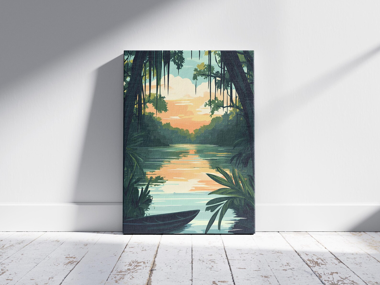 Bayou Bartholomew Sunset Landscape Poster Louisiana Swamp Art Print ...