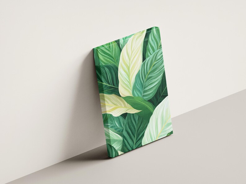 Calathea Leaf Art Print Tropical Wall Decor Botanical Poster Plant ...