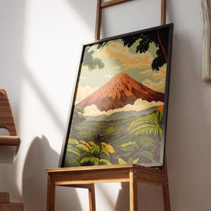 Costa Rica Arenal Volcano National Park Poster Print Tropical Landscape ...
