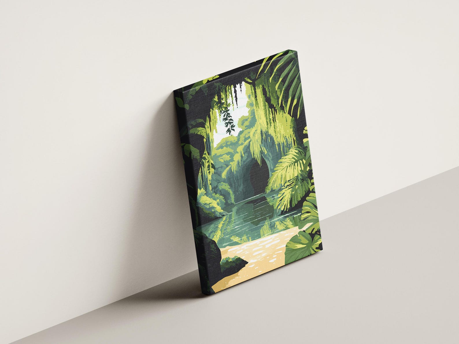 New Zealand Waitomo Caves Poster Lush Green Cave River Landscape ...