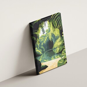 New Zealand Waitomo Caves Poster Lush Green Cave River Landscape ...