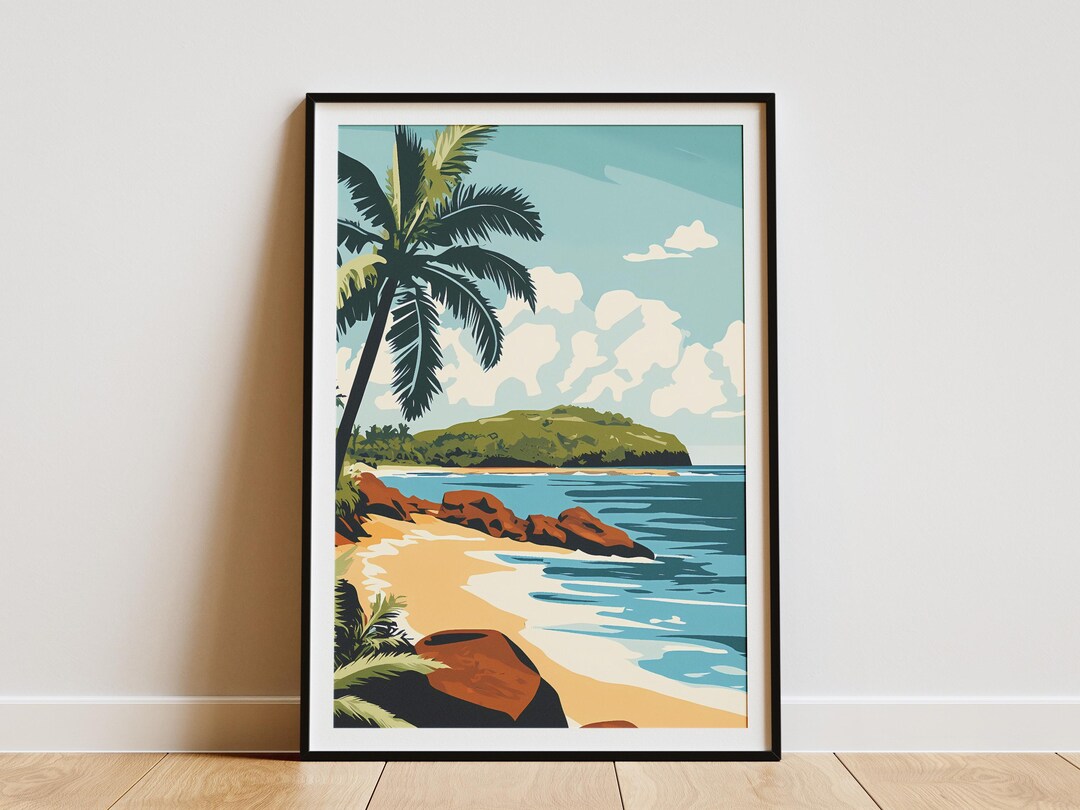 Vavau Tonga Island Beach Poster Tropical Ocean Print Summer Vacation ...