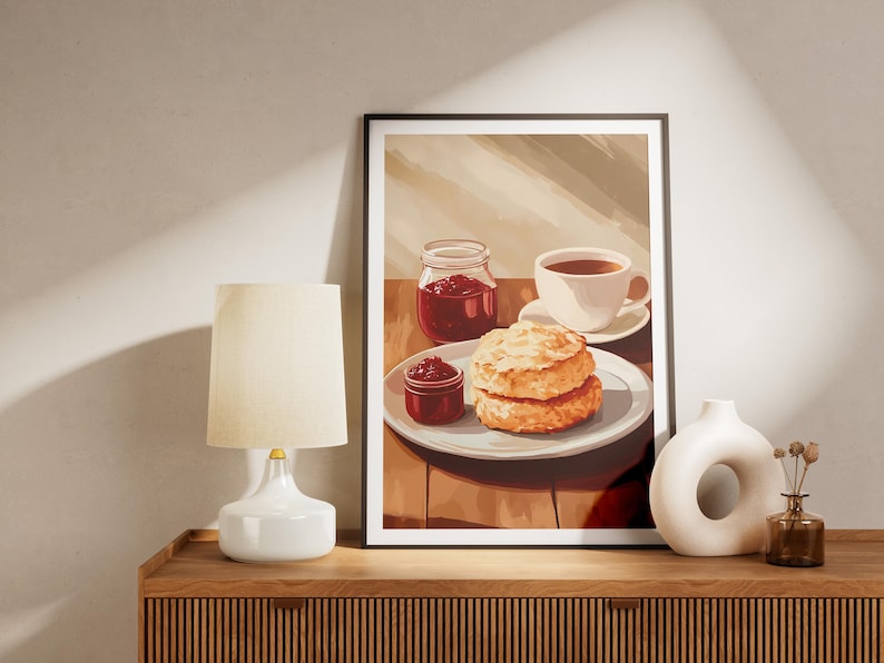 Cream Tea Posterafternoon Tea Party Printscone and Jamtea Time ...