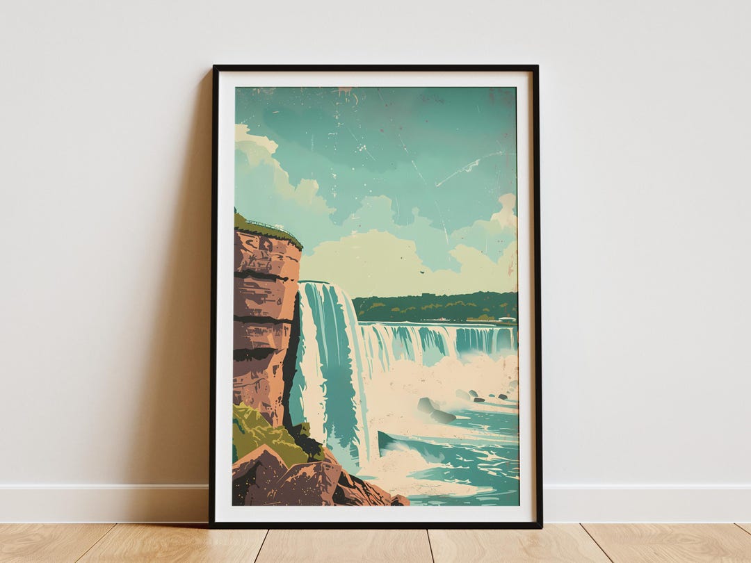 Niagara Falls Canada Poster Vintage Travel Poster Minimalist Art Print ...