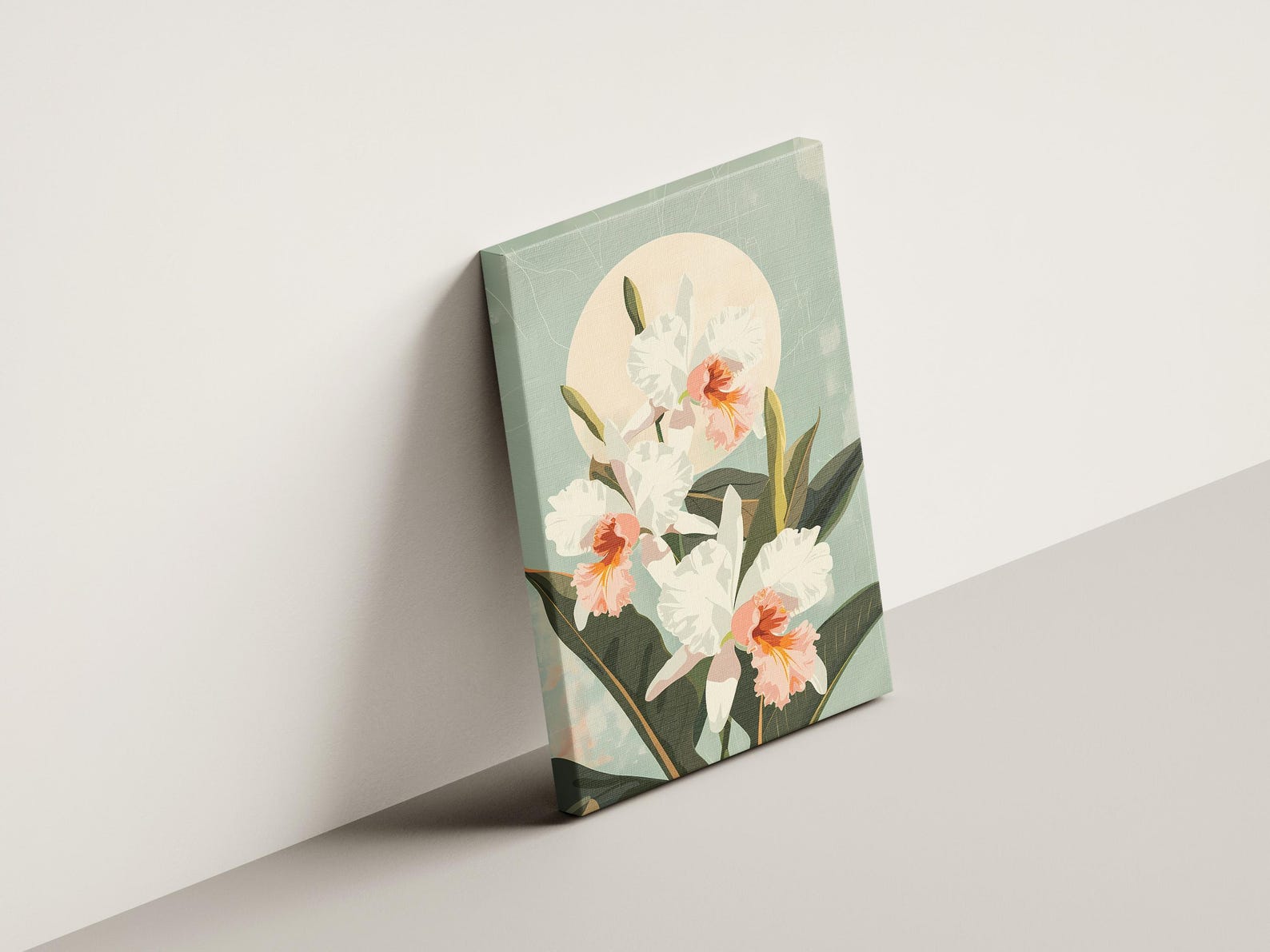 Orchid Flower Print Botanical Art Poster Minimalist Wall Decor Modern ...