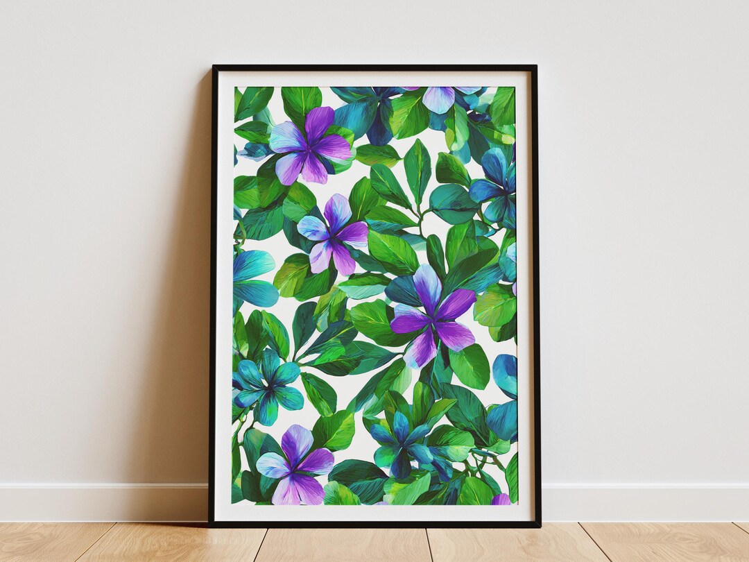 Watercolor Lei Pattern With Aloha Text Art Print Hawaiian Flower Poster ...