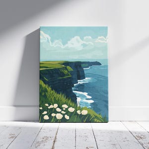 Cliffs of Moher Ireland Poster Irish Landscape Print Modern Minimalist ...